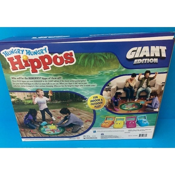 Hasbro | Games | Hungry Hungry Hippos Giant Edition Boardgame Hasbro ...